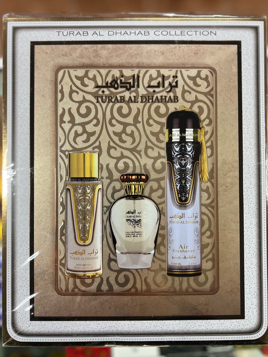 Womens Turab Al Dhahab 3 Pc Gift Set Arabian Perfume Spray 100ml Dubai ...