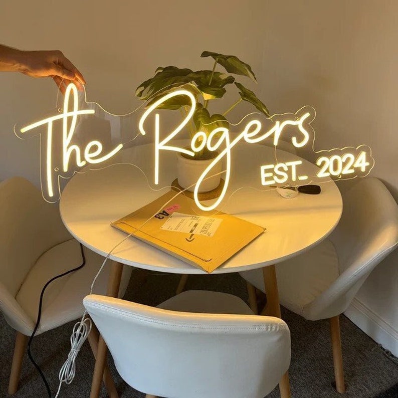 Custom Neon Sign Wedding Signs Neon Lights Outdoor Led Neon Name Signs ...