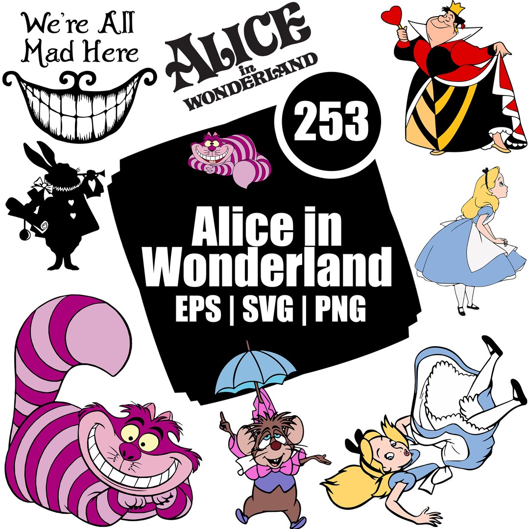 Alice in Wonderland SVG Bundle Alice SVG Princess Svg Alice in ...
