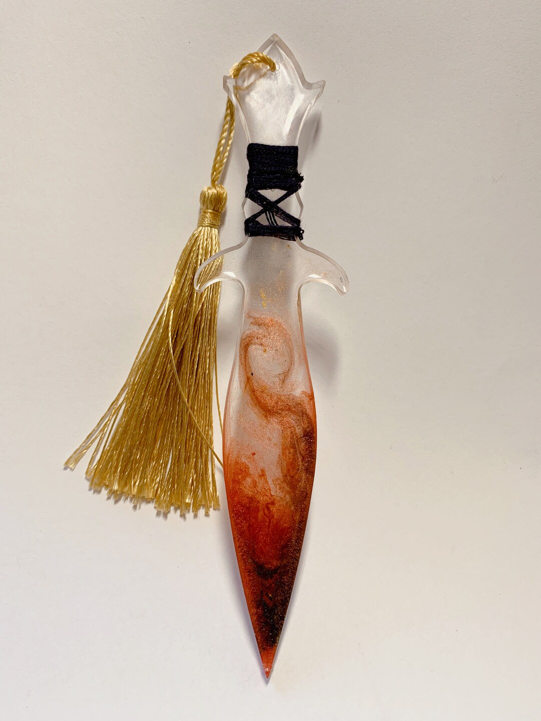 Resin Dagger Sword Bookmark, Crimson - Etsy