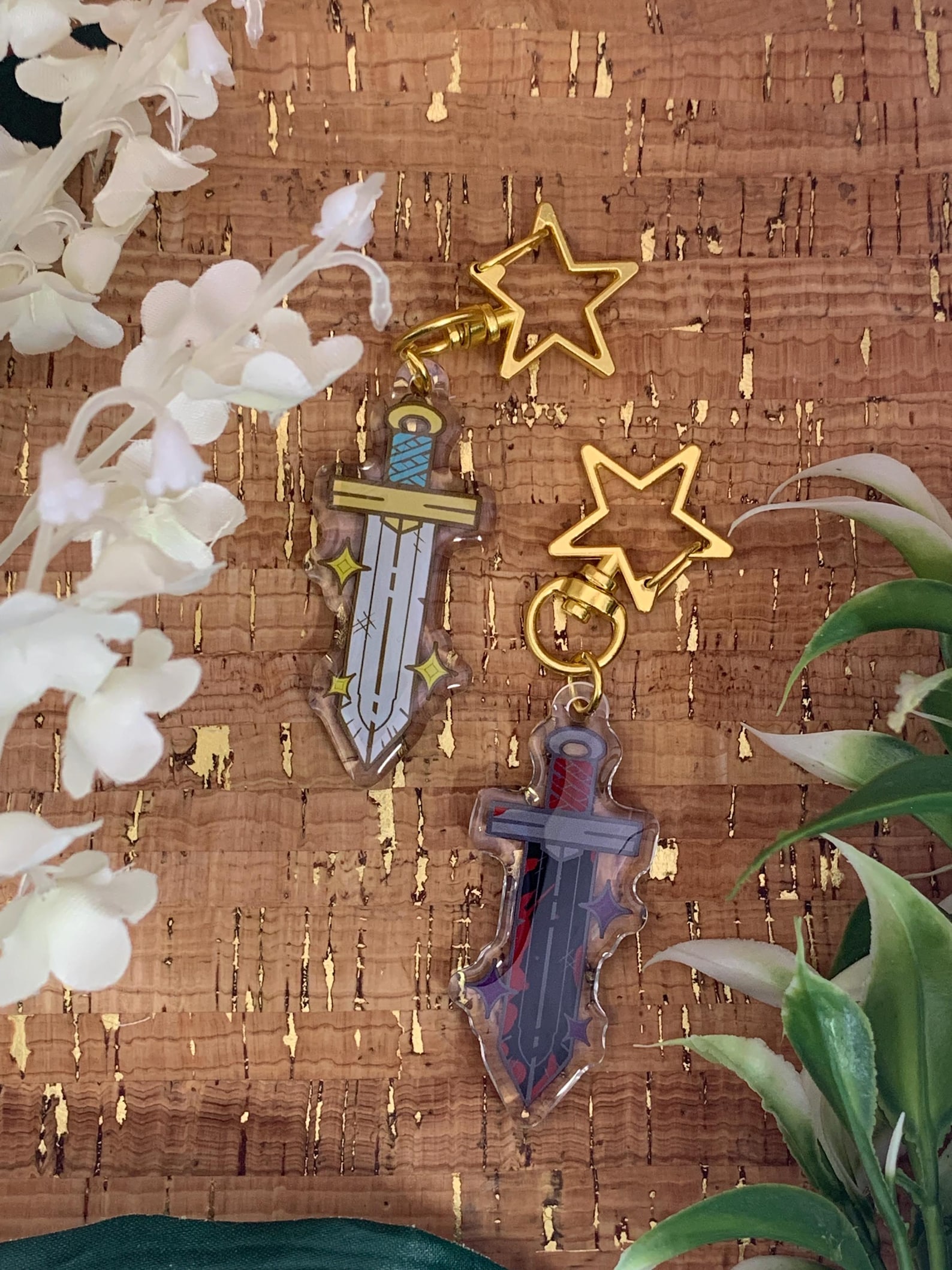 Sword Blade Double Sided Acrylic Charm | 2.3in | Dnd Pathfinder Cute ...