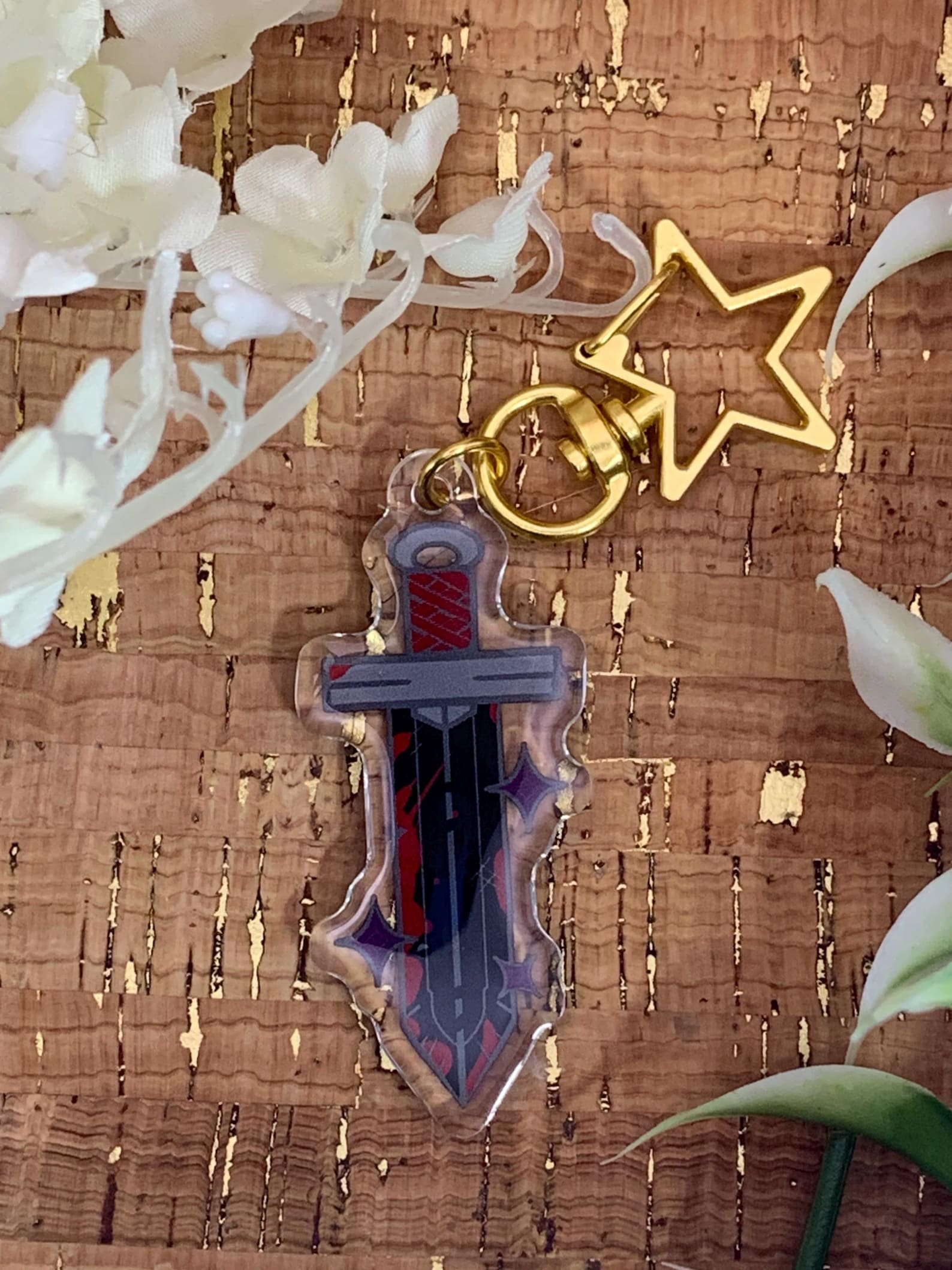 Sword Blade Double Sided Acrylic Charm | 2.3in | Dnd Pathfinder Cute ...