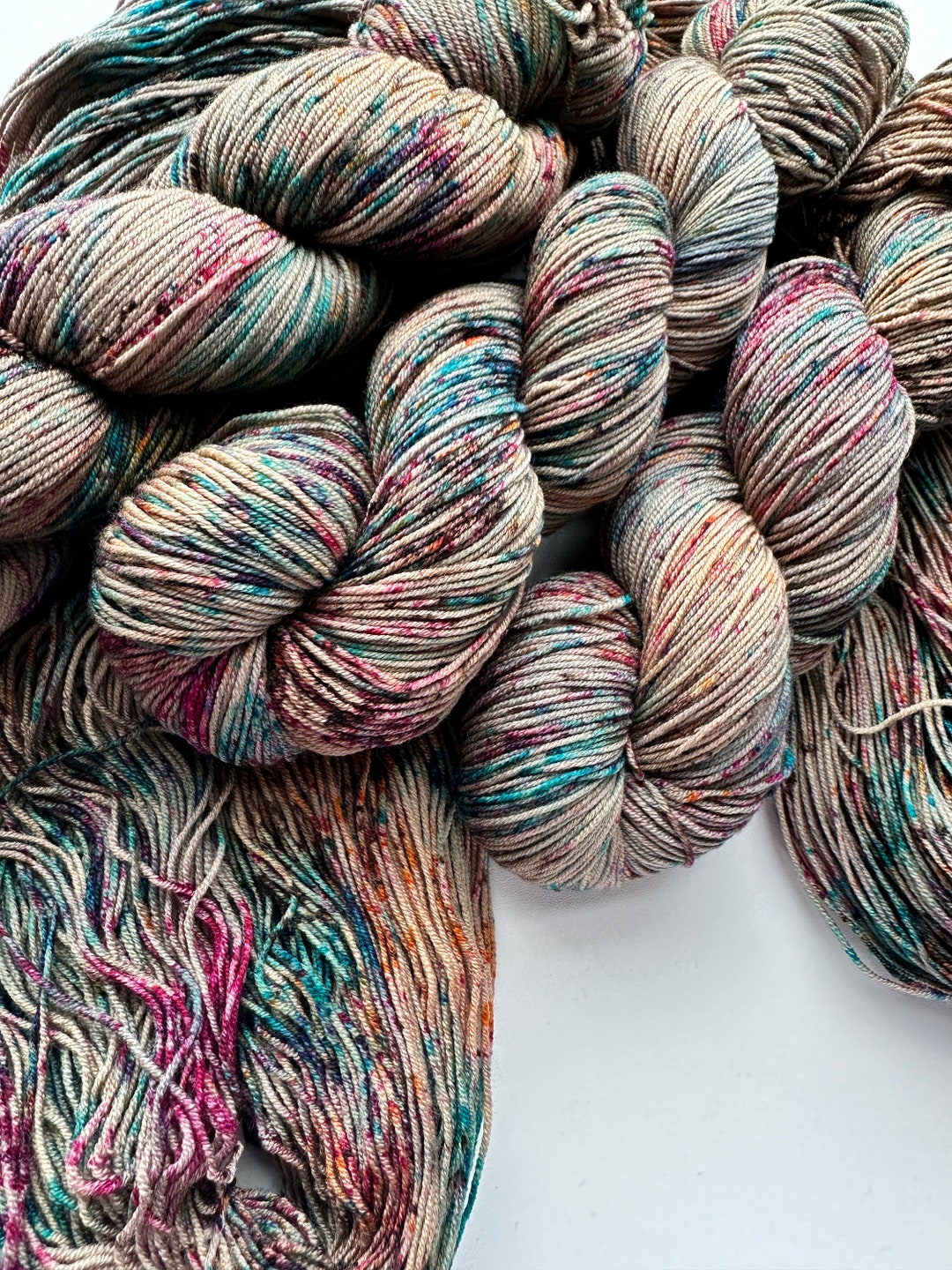 Hand-dyed Merino Wool Yarn, 4 Ply Rainbow Skein (100g) - Etsy