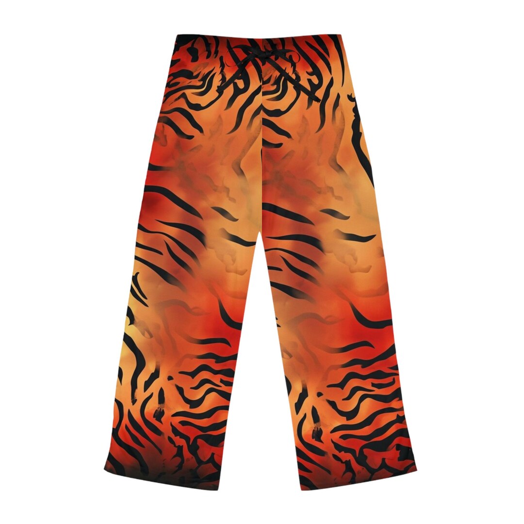 Tiger Women's Pajama Pants Cozy Lounge Wear, Animal Print Sleepwear ...