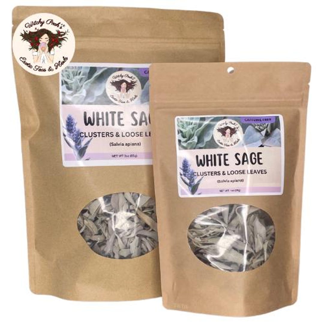 Witchy Pooh's White Sage - Clusters & Loose Leaves, Caffeine Free - Etsy