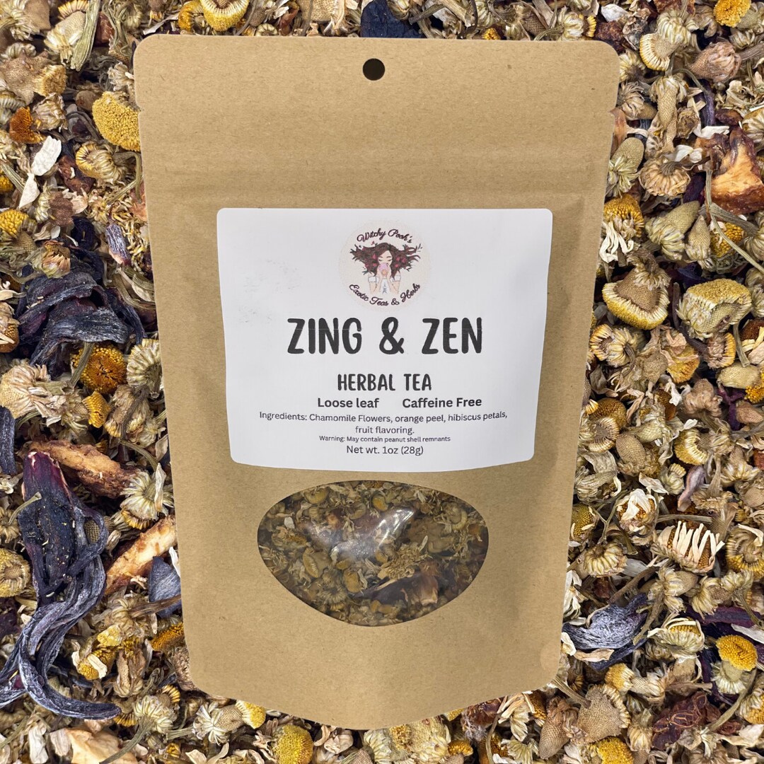 Zing & Zen Loose Leaf Citrus Flavored Chamomile Herbal Tea, Caffeine Free - Etsy