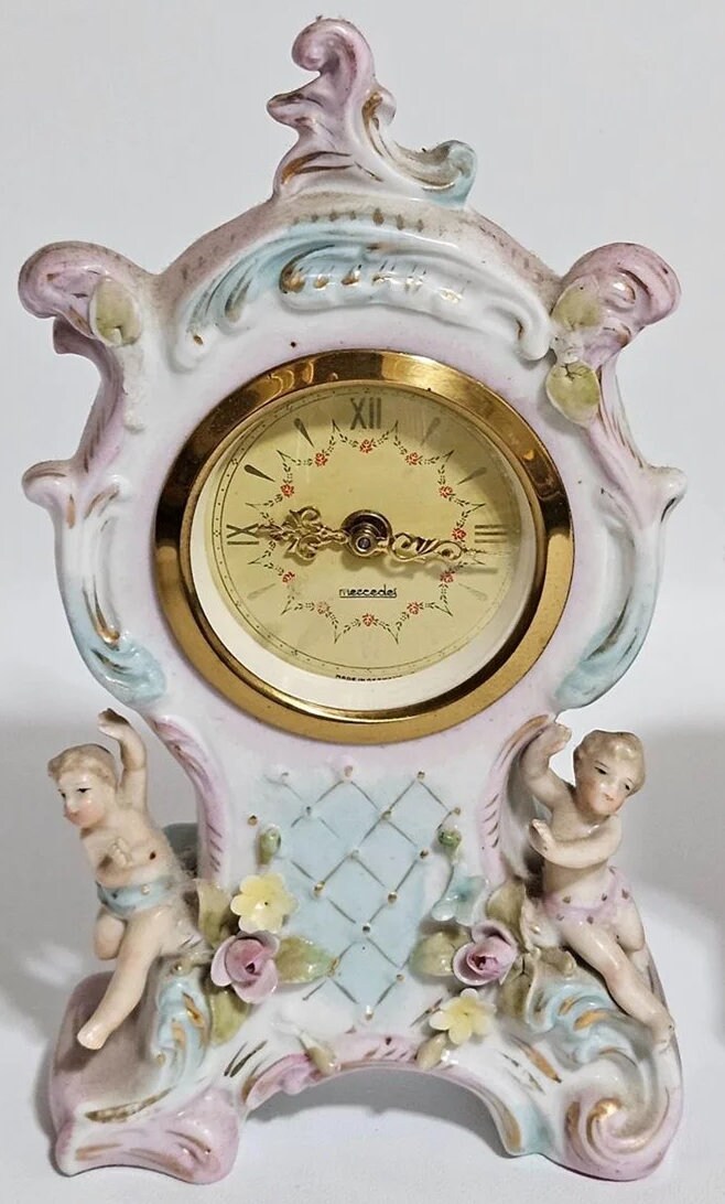 Rare West German Porcelain Mercedes Clock Vintage 1970s Capodimonte ...