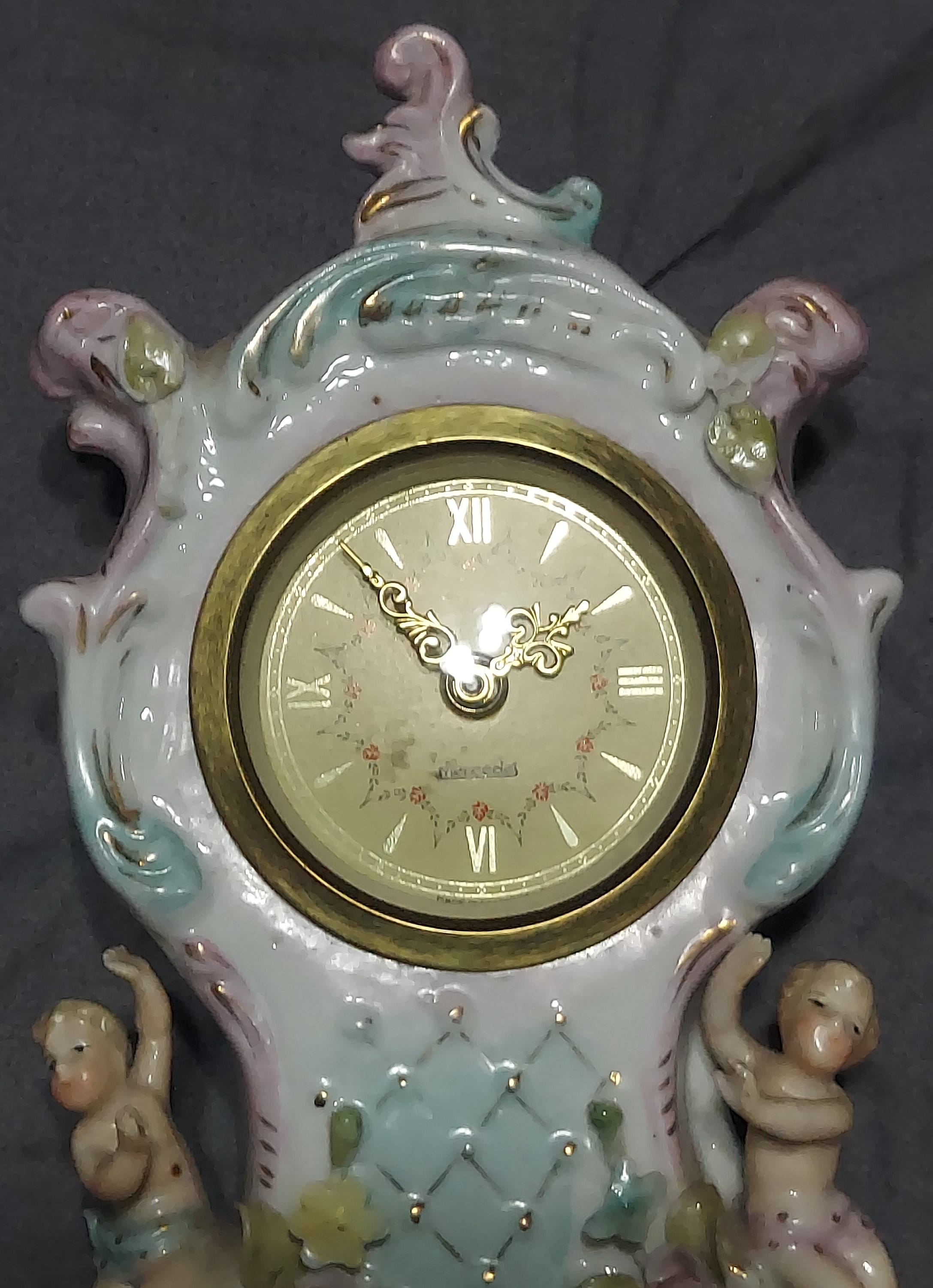 Rare West German Porcelain Mercedes Clock Vintage 1970s Capodimonte ...