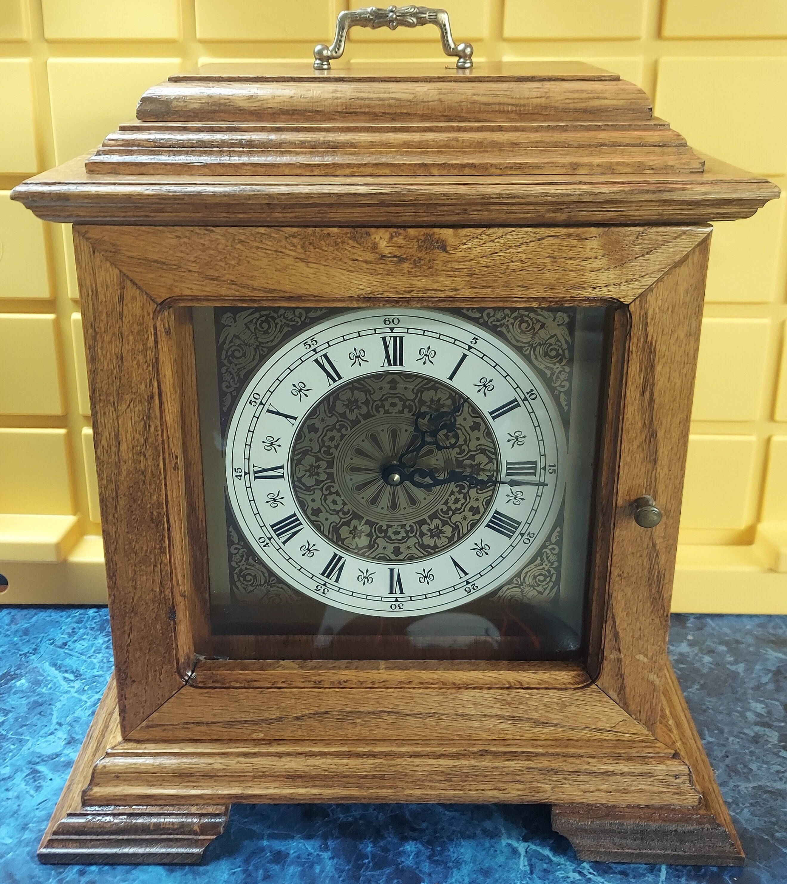 Mantle Clock Vintage Whitman Wood Mantel Clock Large Elegant Shelf ...