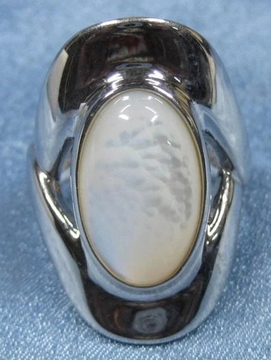 Elegant Sterling Silver Mother of Pearl Nambe Ring Perfect Gift for Mom ...