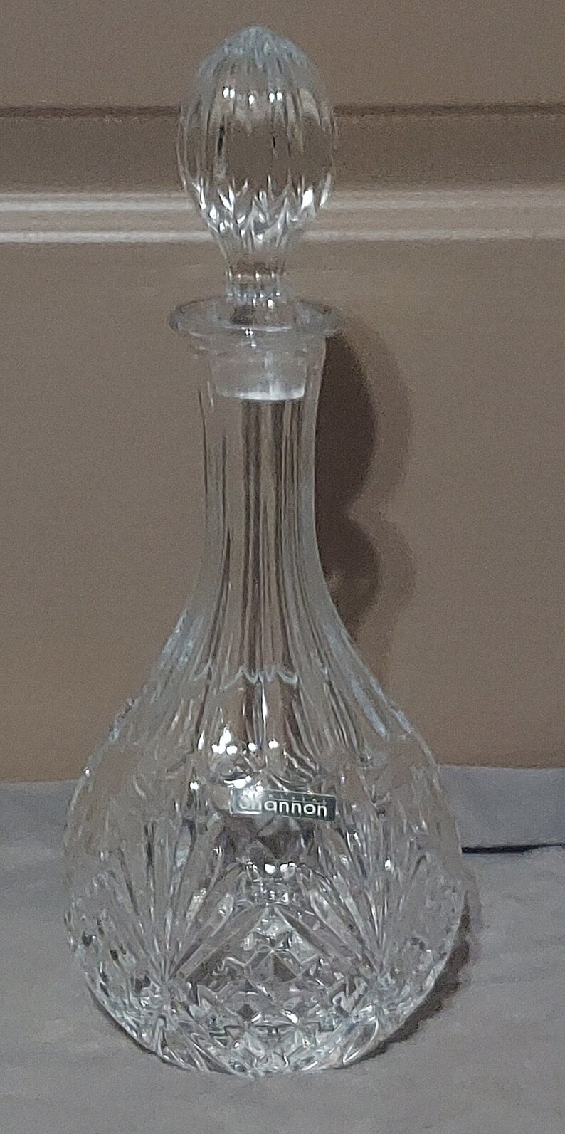 Shannon Crystal Wine Decanter & 4 Matching Goblets - Etsy