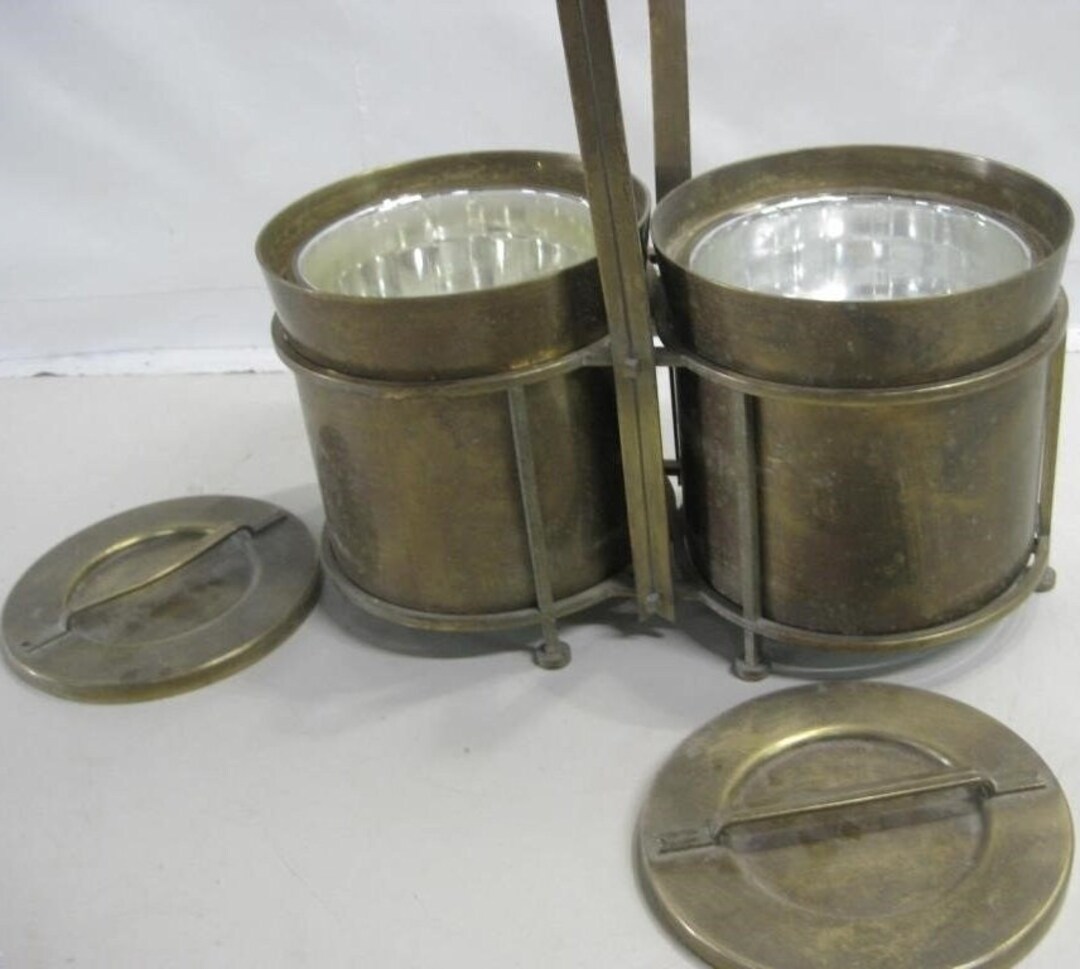 Ice Buckets Vintage Brass & Glass Ice Buckets: Timeless Elegance and ...