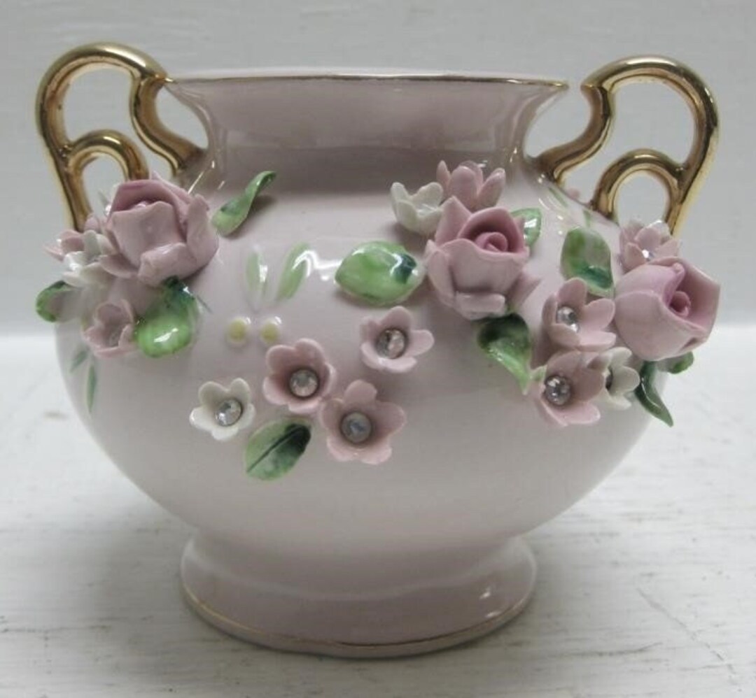 Hand Painted Vintage Lefton Vase This Lefton Vase is One of a Kind and ...