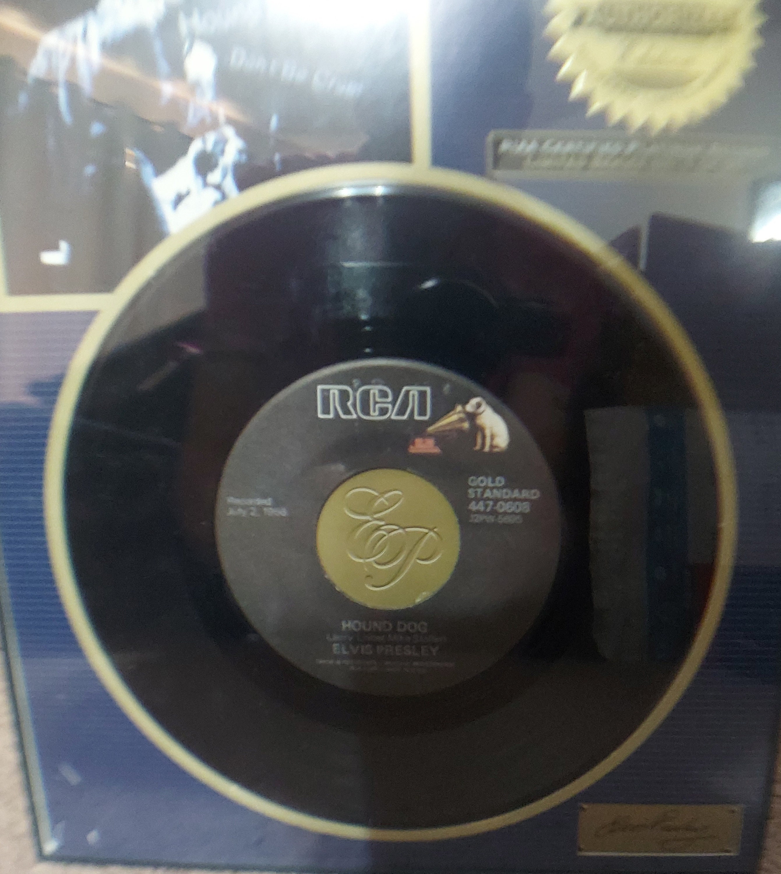 Vintage Elvis Presley Hound Dog 45 Record RIAA Certified Platinum ...