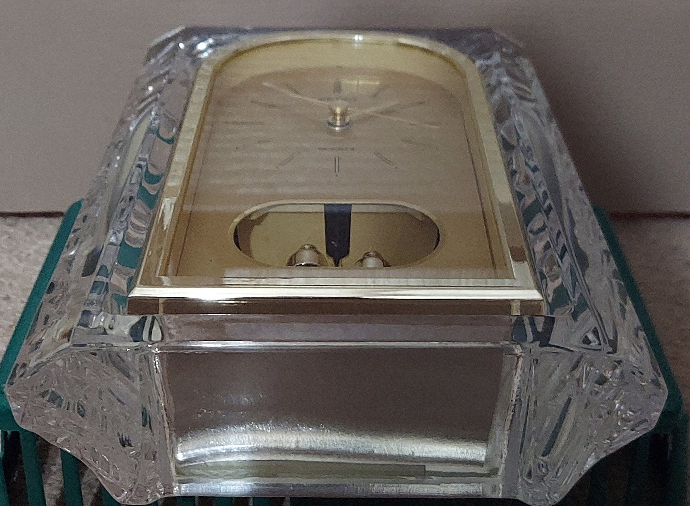 Vintage Seiko Clock 1980s Glass Mantle or Desk Clock Elegant Home Decor ...