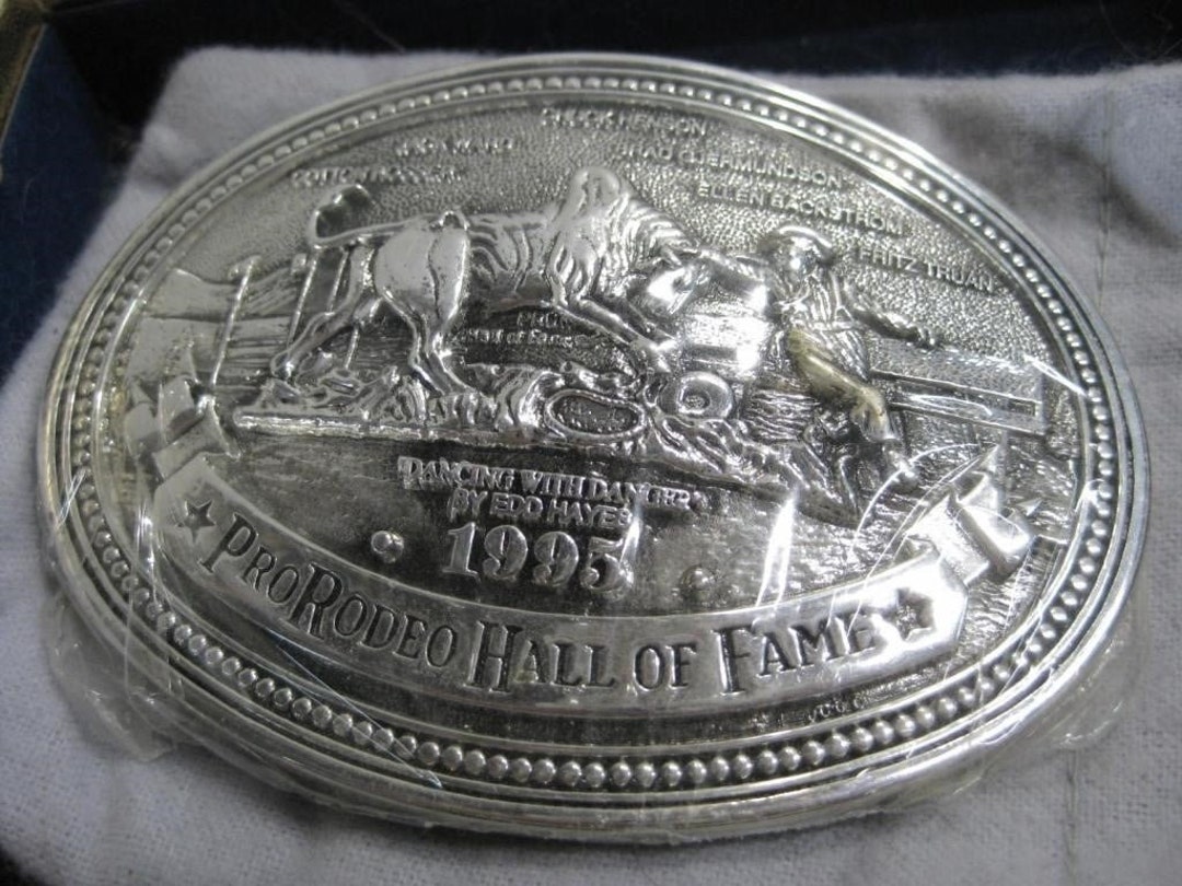 Belt Buckle Pro Rodeo Hall of Fame Belt Buckle Vintage 1995 legends of ...