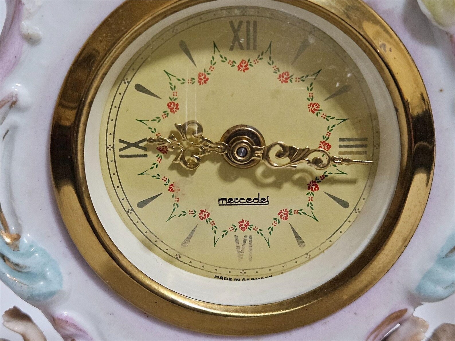 Rare West German Porcelain Mercedes Clock Vintage 1970s Capodimonte ...