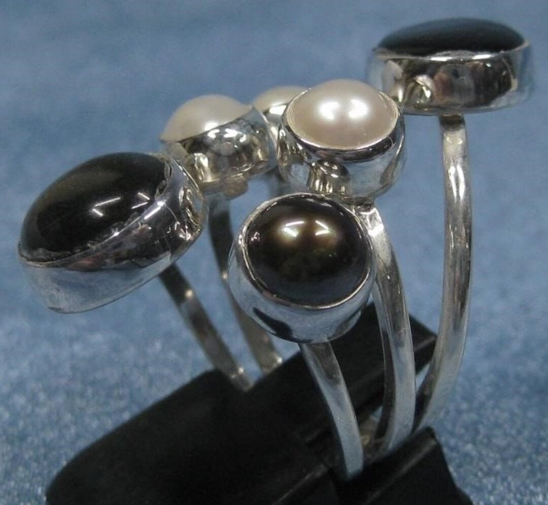 Lilly Barrack Ring Sterling Silver Multi Stone - One-of-a-kind Gift for ...