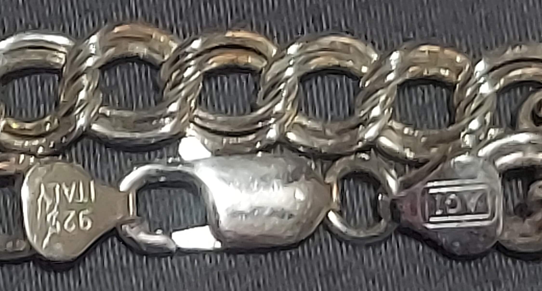 Vintage Sterling Silver Link Bracelet Made in Italy Classic Italian ...