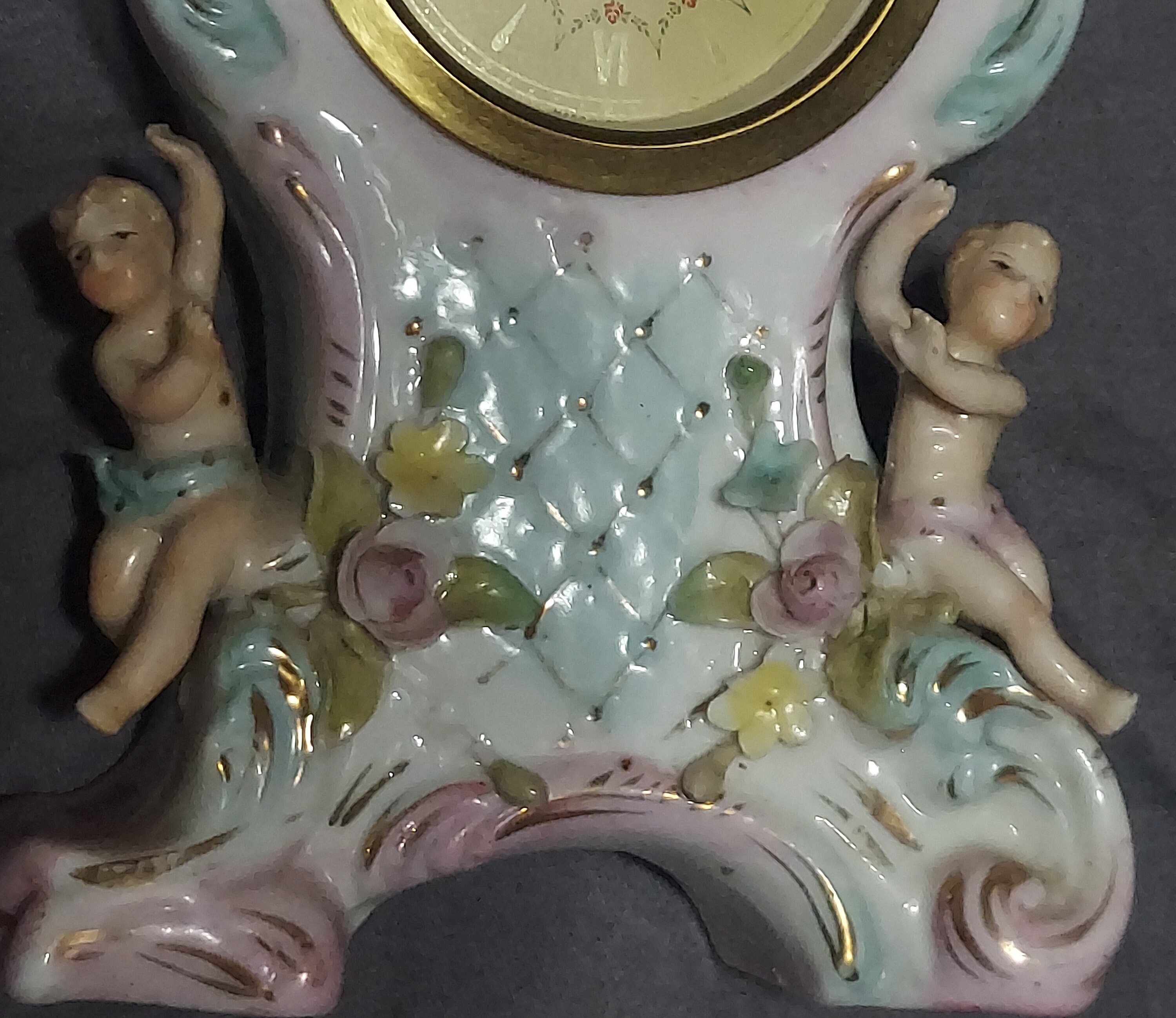 Rare West German Porcelain Mercedes Clock Vintage 1970s Capodimonte ...
