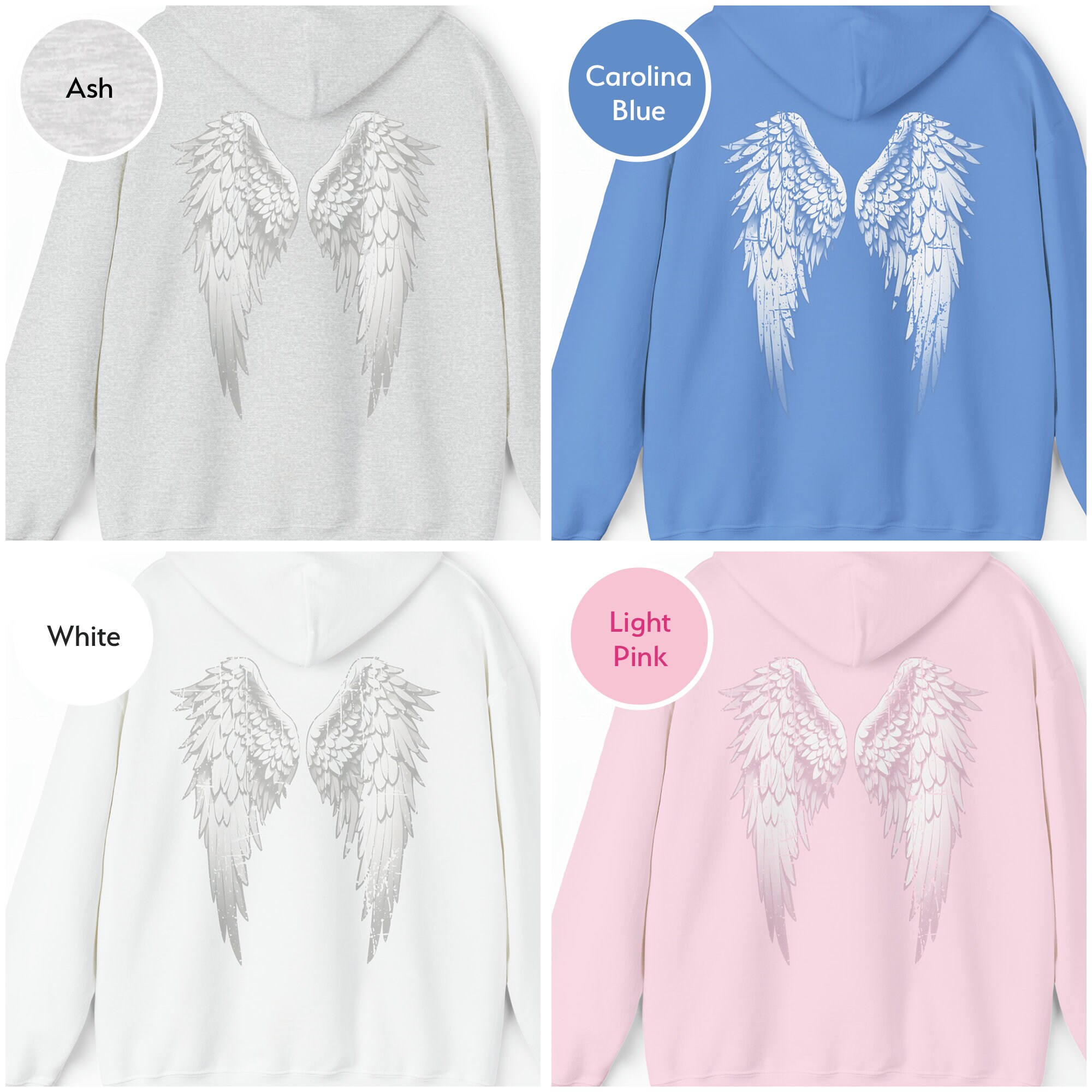 Angel Wings Hoodie, Oversized Aesthetic Wings Sweatshirt, Women, Men ...