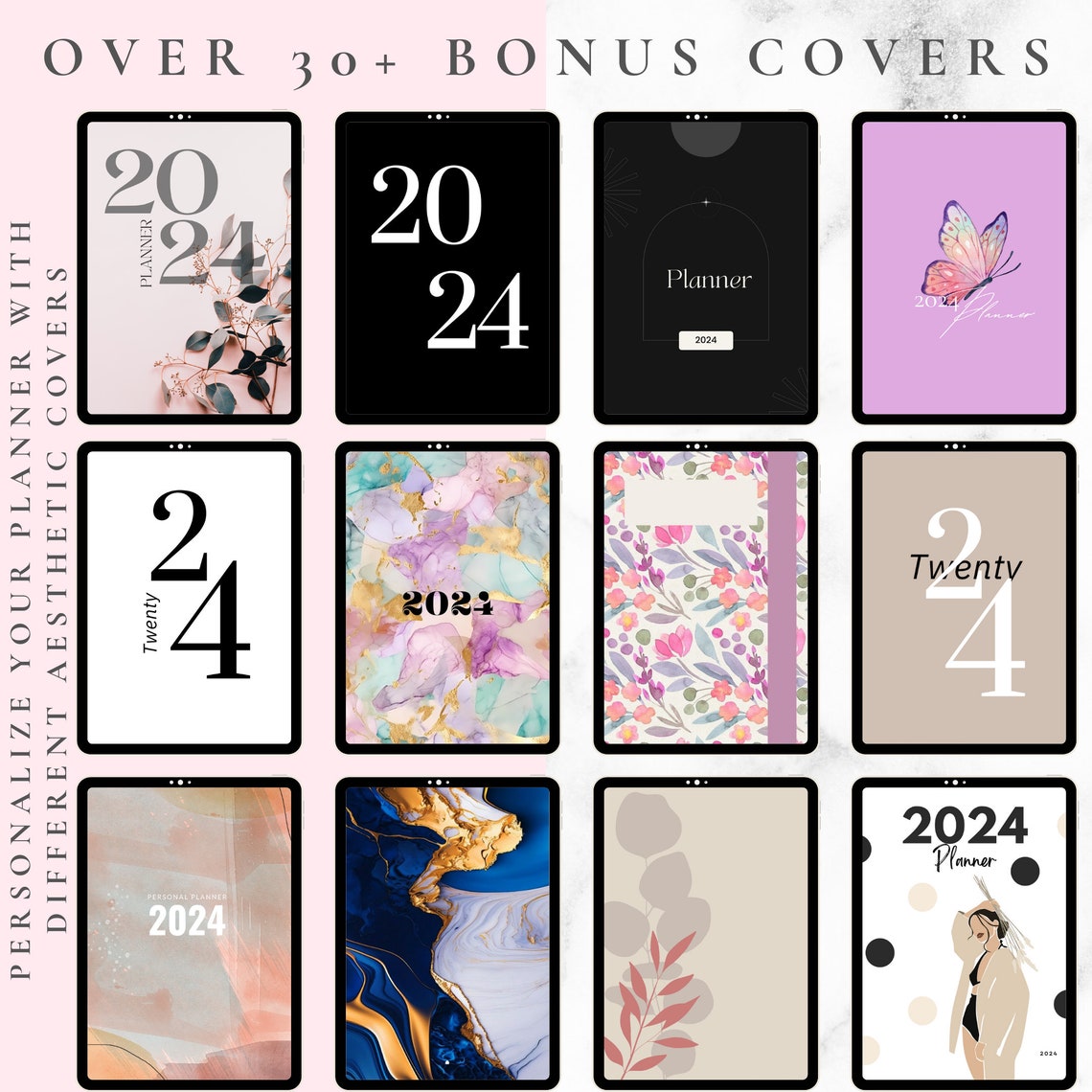 2024 Digital Planner, 2024 Dated Planner, 2024 Portrait Planner ...