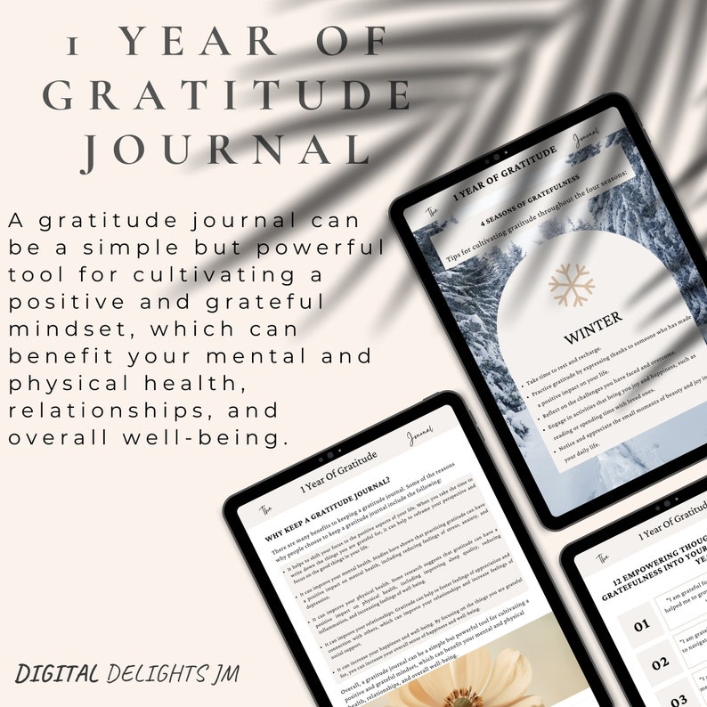 Digital Gratitude Journal, Digital Gratitude Journal for Good Notes ...