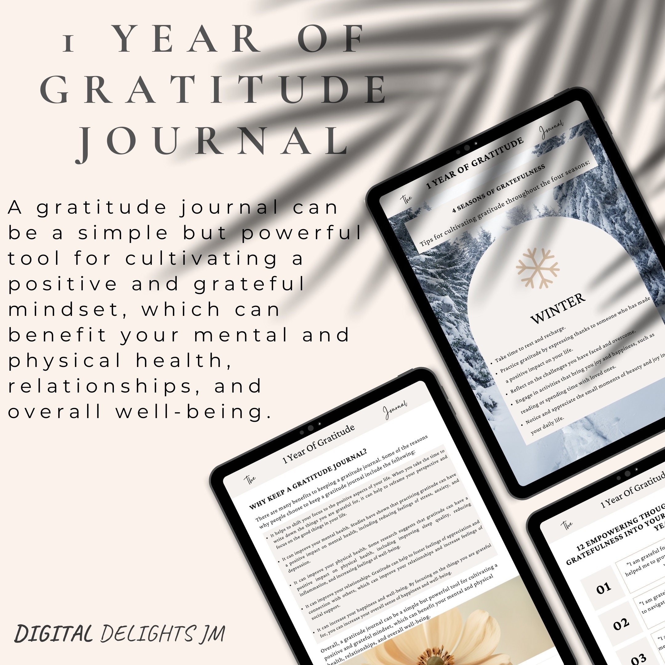 Digital Gratitude Journal, Digital Gratitude Journal for Good Notes ...
