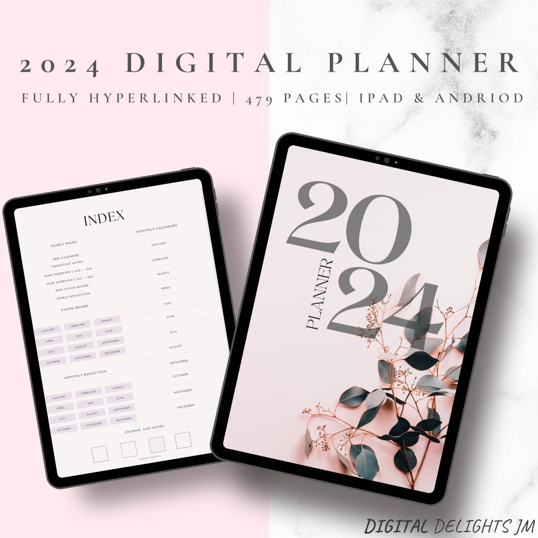 2024 Digital Planner, 2024 Dated Planner, 2024 Portrait Planner ...