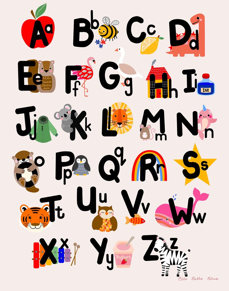DUTCH Alphabet Digital Printable Poster, Educational Letters Wall ...