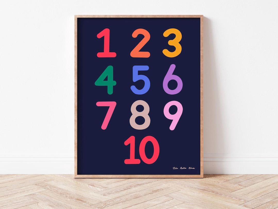 Rainbow Numbers 1–10 Counting Poster • Montessori Number Print ...