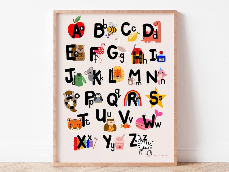 DUTCH Alphabet Digital Printable Poster, Educational Letters Wall ...