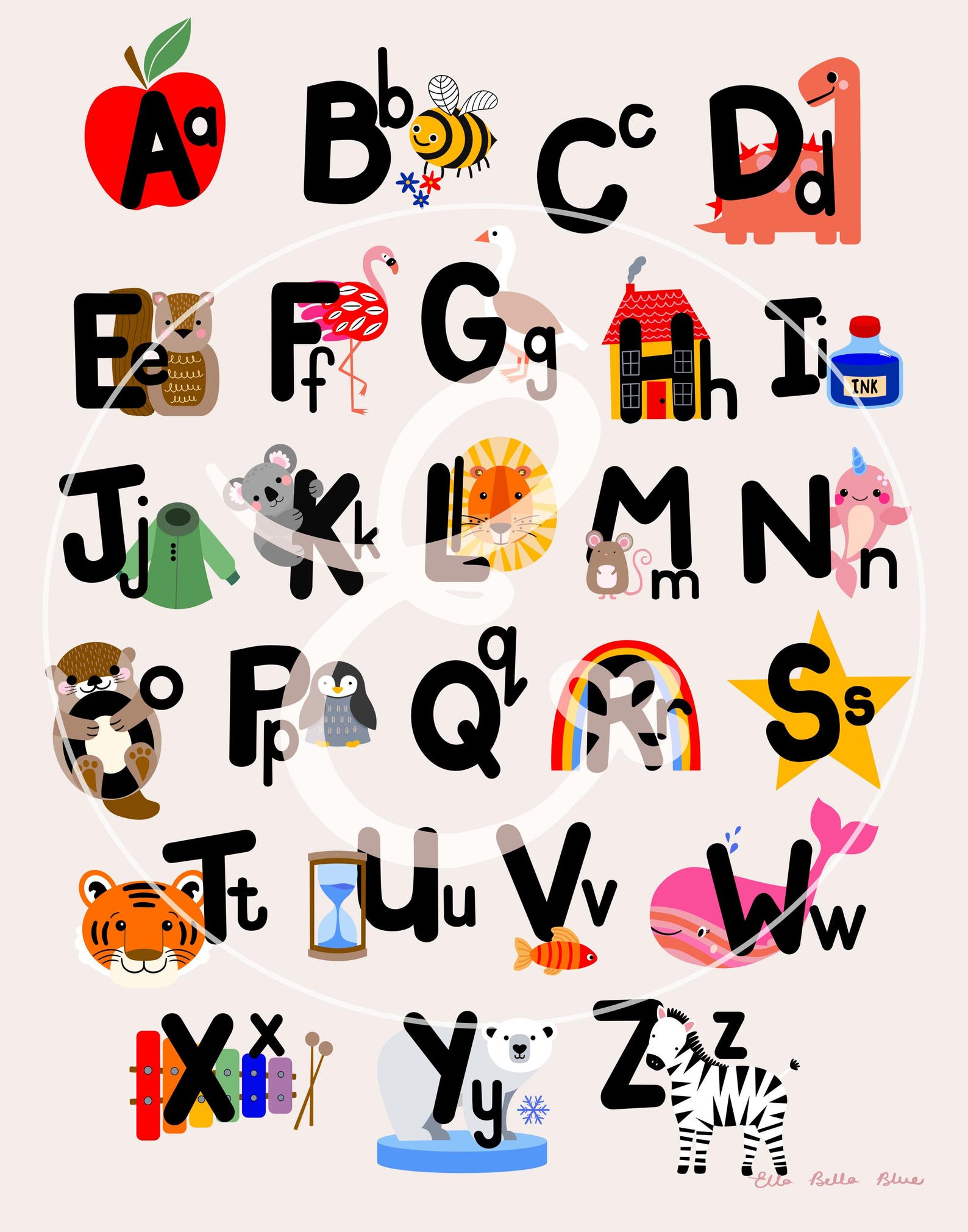 AFRIKAANS Alphabet Poster | Bright ABC Wall Art for Kids | Educational ...