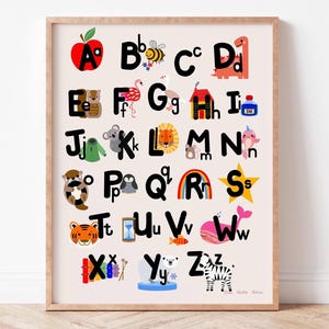AFRIKAANS Alphabet Digital Printable Poster, Educational Letters Wall ...