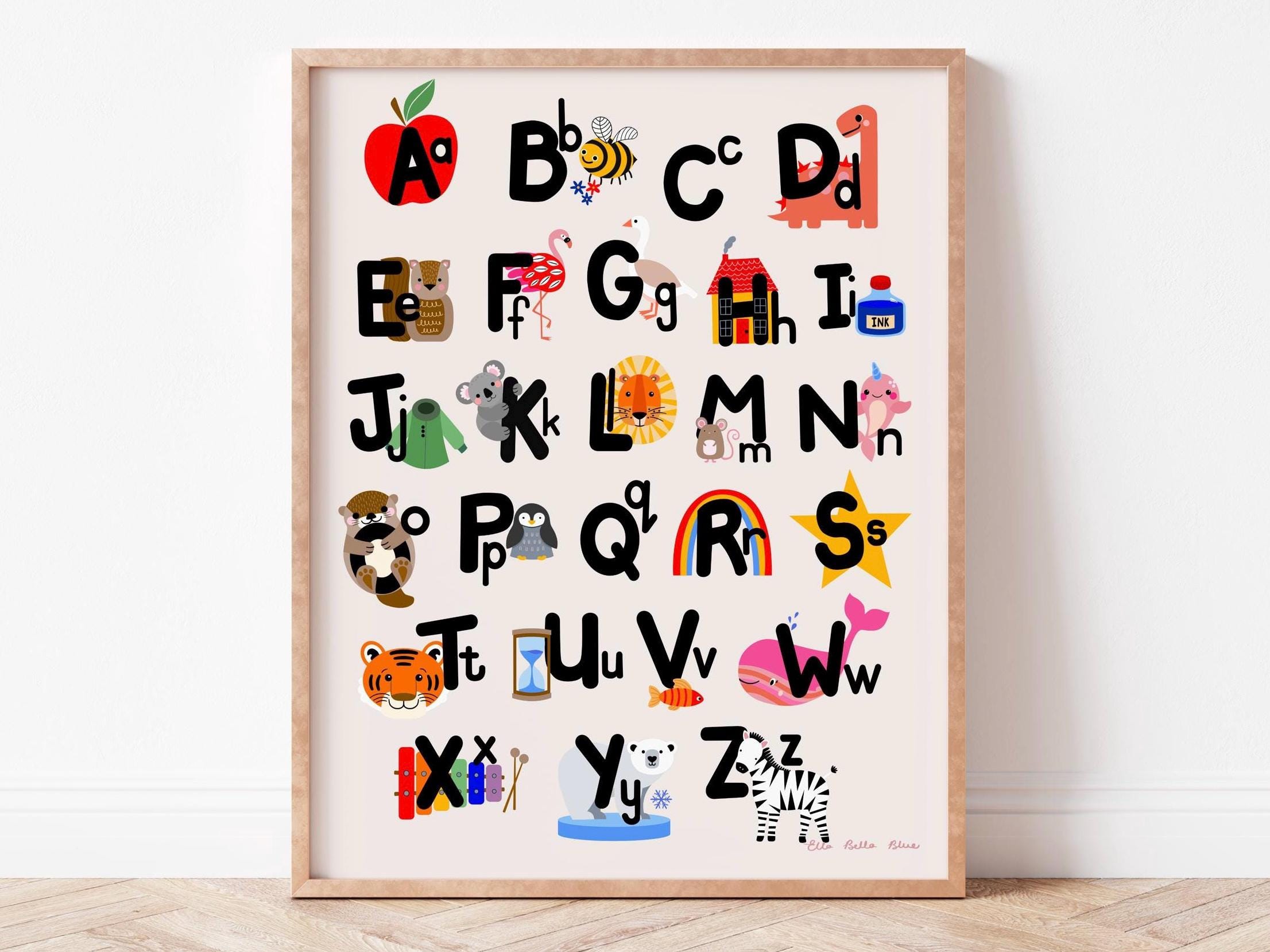 AFRIKAANS Alphabet Digital Printable Poster, Educational Letters Wall ...