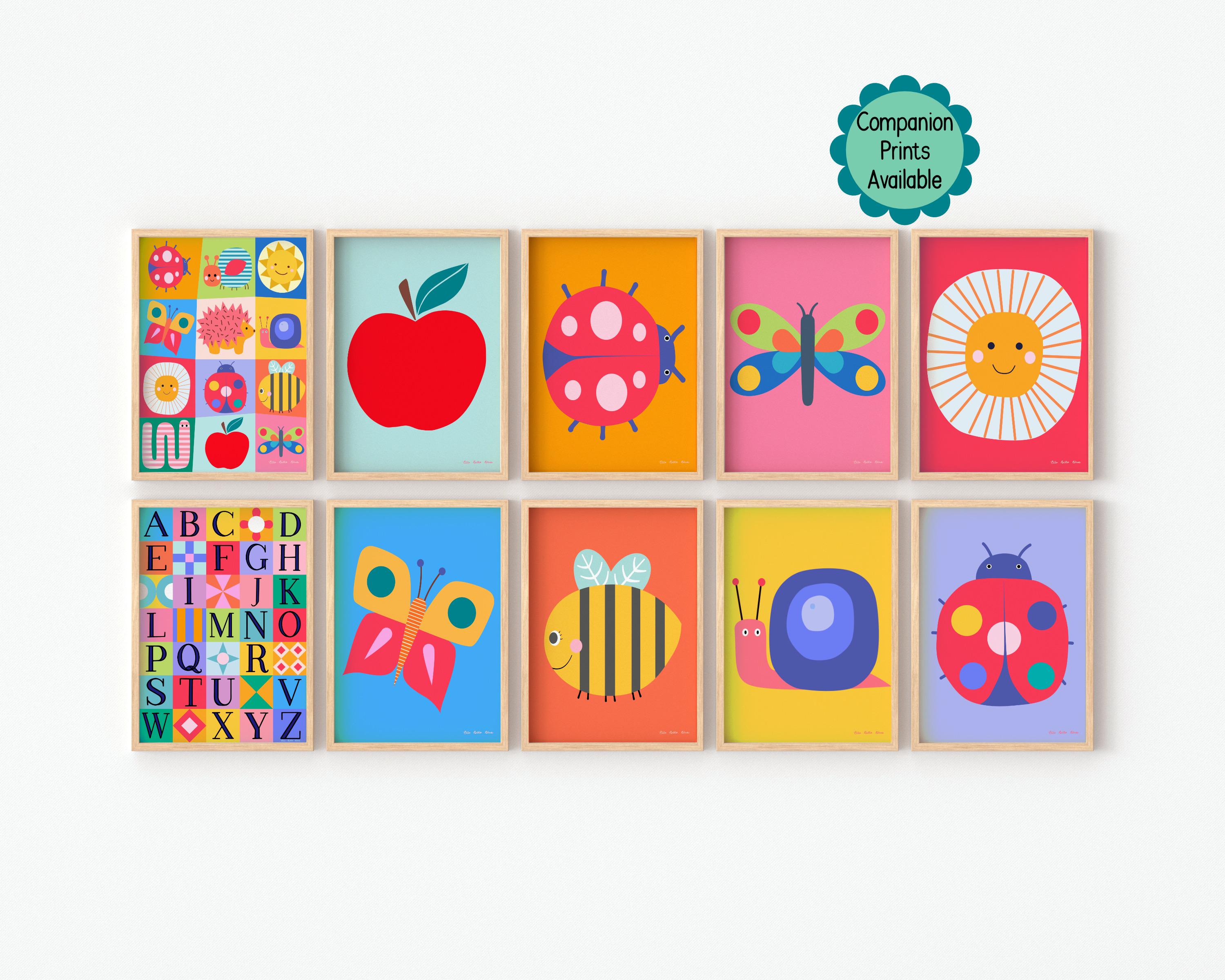 Garden Critters – Green Bug Printable Nursery Art | Kids Wall Decor ...