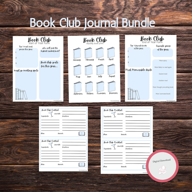 Book Club Journal Bundle - Etsy