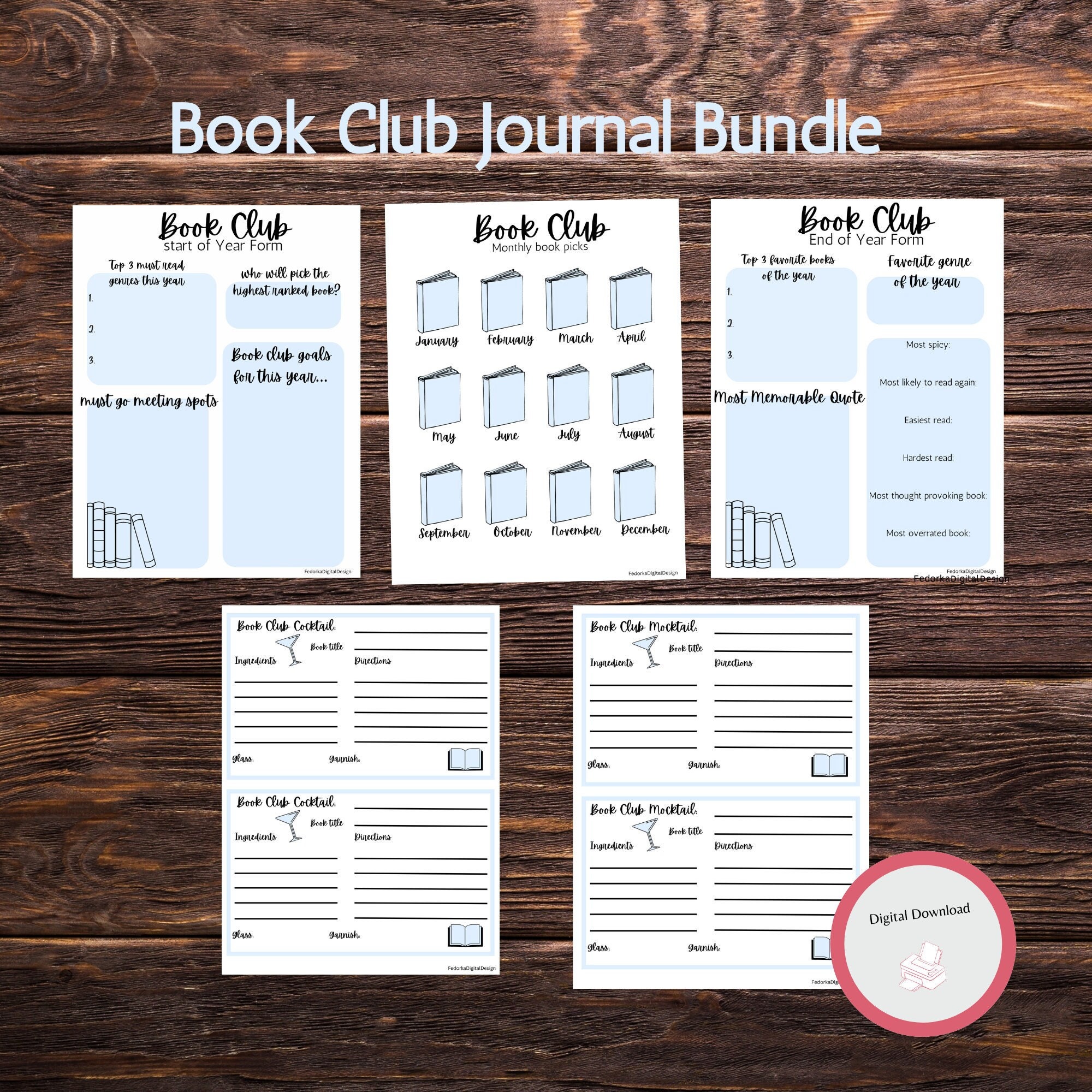 Book Club Journal Bundle - Etsy