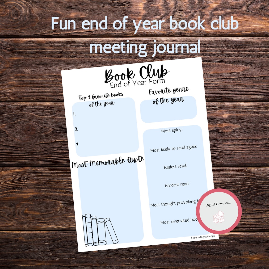 Book Club Journal Bundle - Etsy