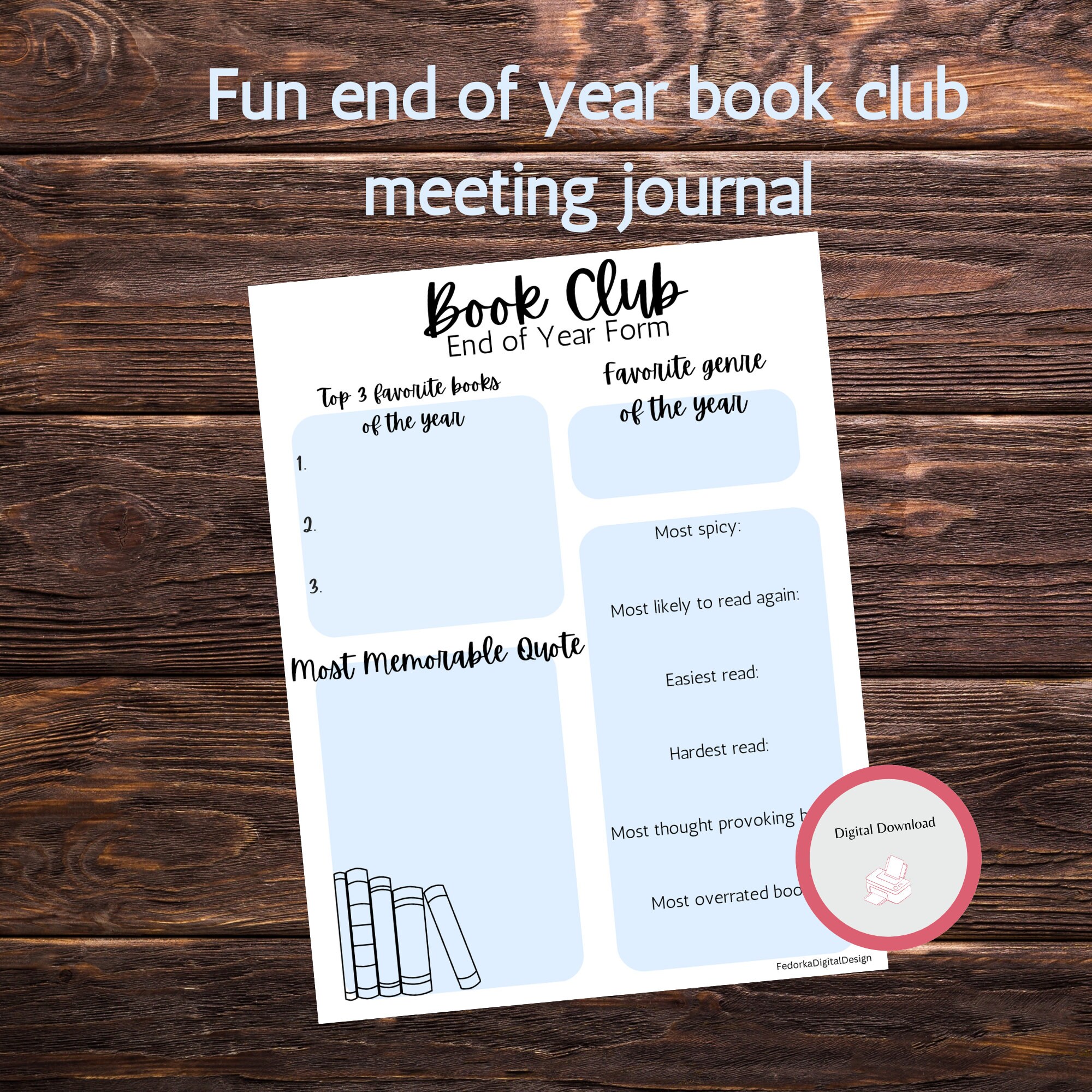 Book Club Journal Bundle - Etsy