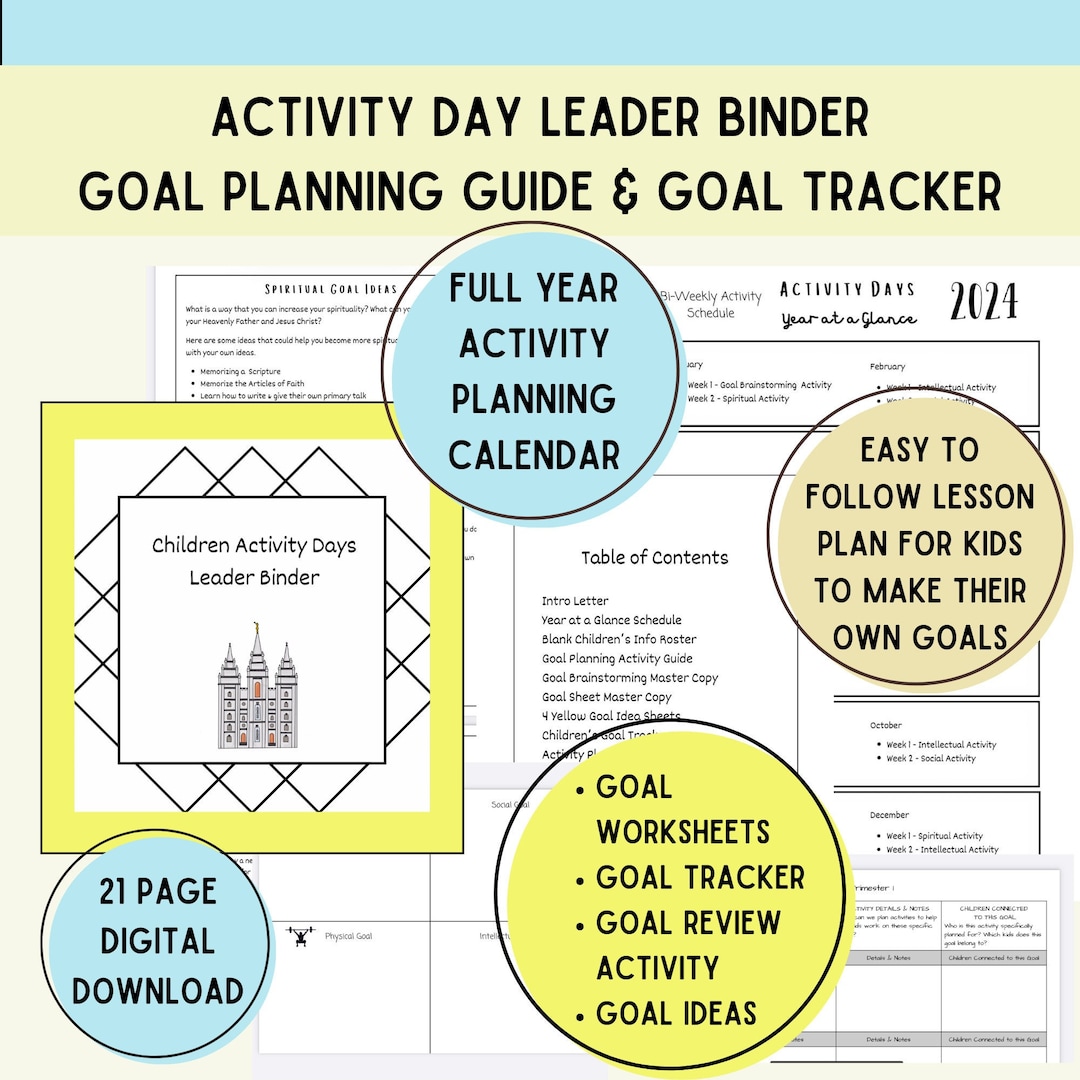 LDS Primary Activity Days Guide, LDS Primary Theme 2024, Children and ...