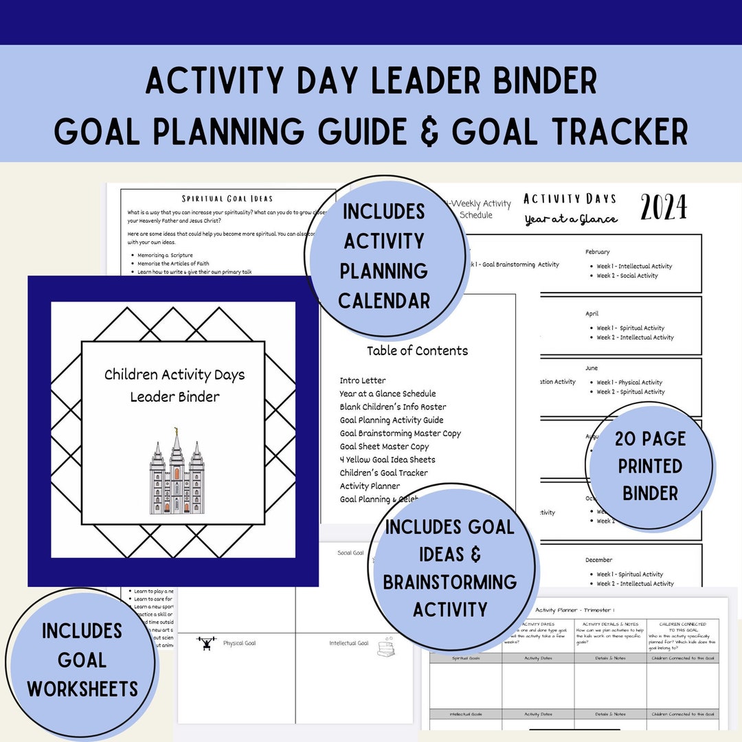 LDS Primary Activity Days Folder, LDS Primary Theme 2024, Children and ...