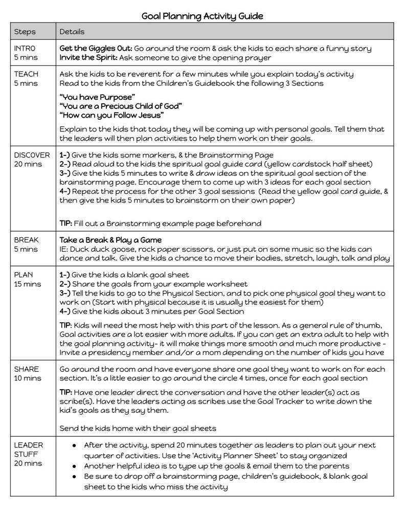 LDS Primary Activity Days Guide, LDS Primary Theme 2024, Children and ...