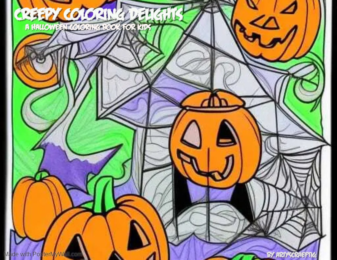 Creepy Coloring Delights: A Halloween Coloring Book for Kids - Etsy