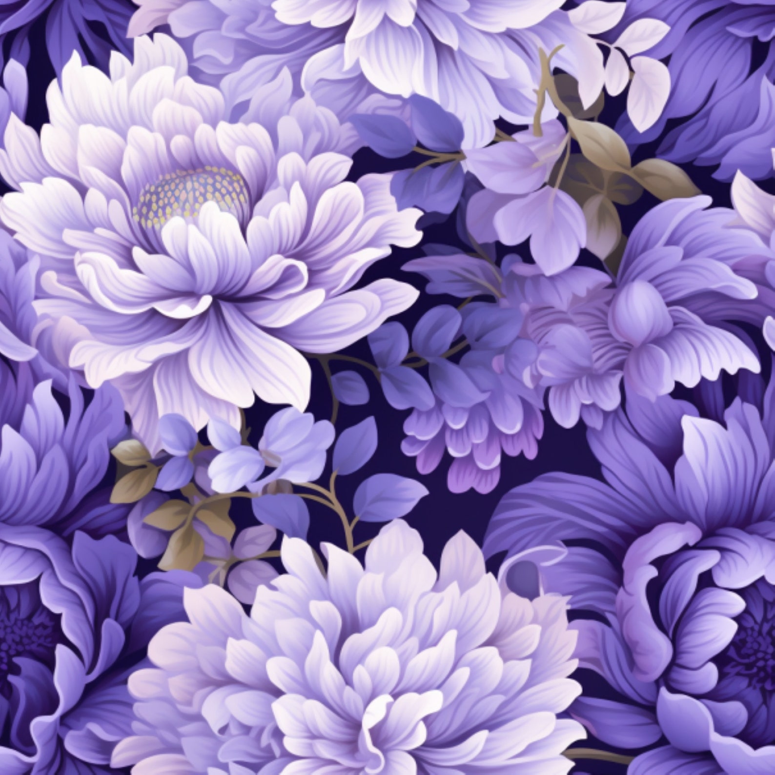 Purple Floral Design - Etsy