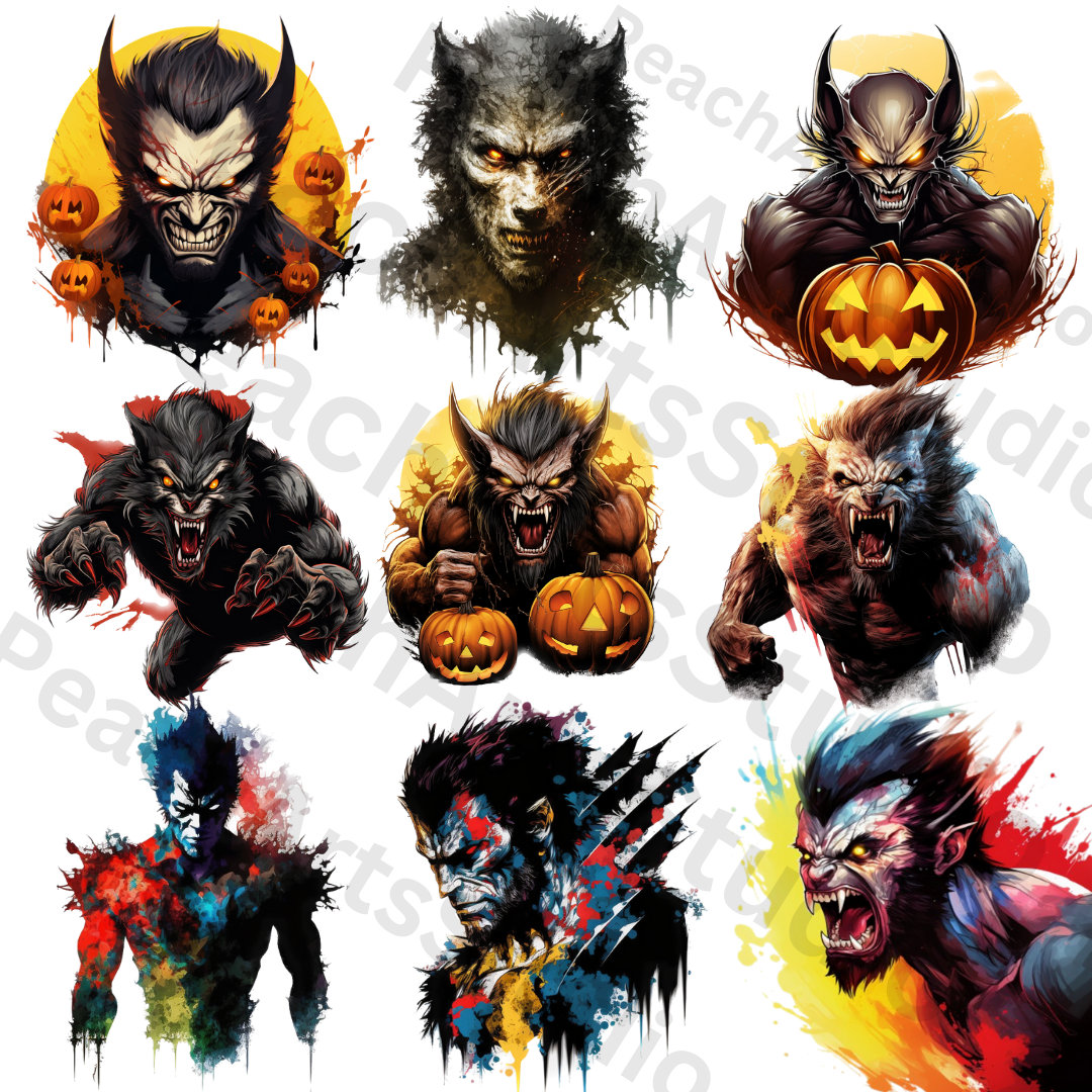 250 Halloween Spooky Clipart Bundle PNG Graphics Commercial - Etsy