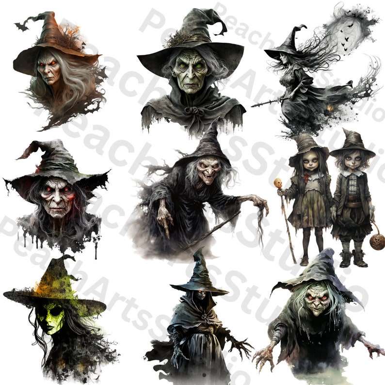 250 Halloween Spooky Clipart Bundle PNG Graphics Commercial - Etsy