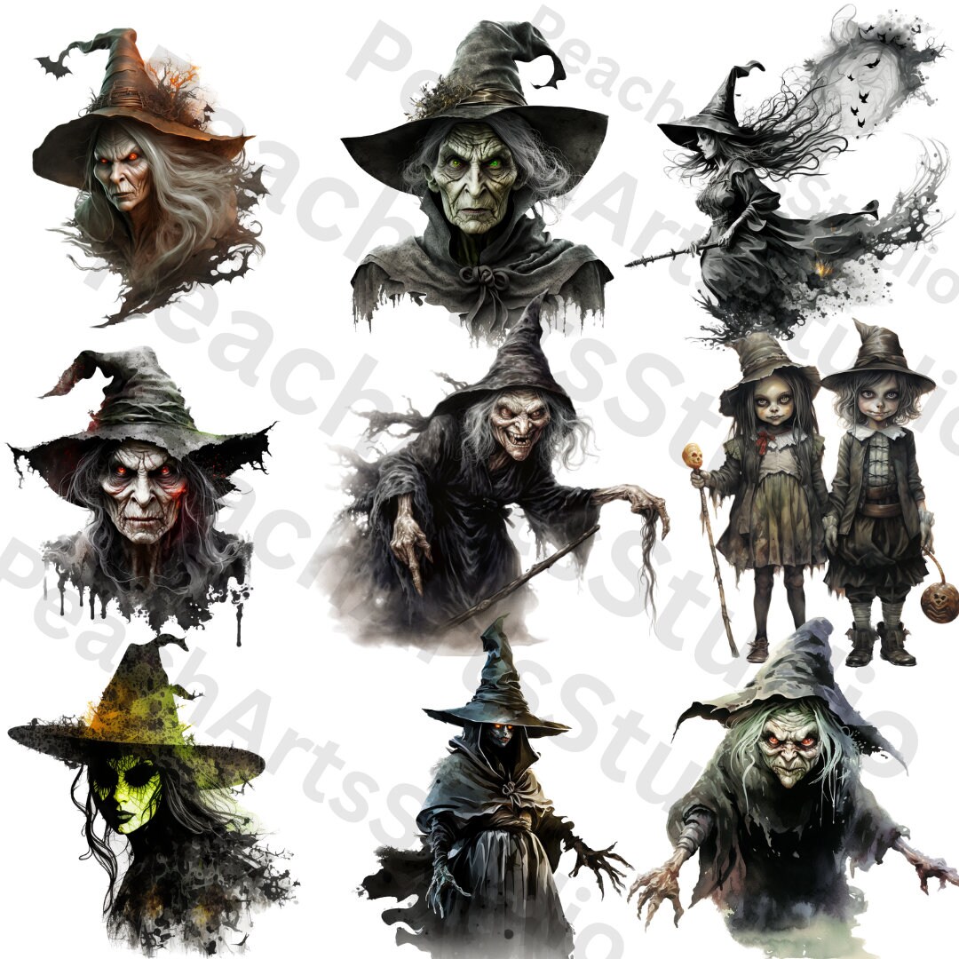 250 Halloween Spooky Clipart Bundle PNG Graphics Commercial - Etsy