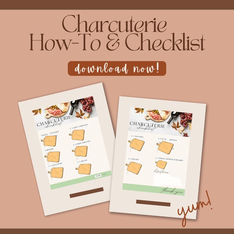 Charcuterie Recipe, Grocery Checklist & How-to Guide. Easy Cheese Board ...