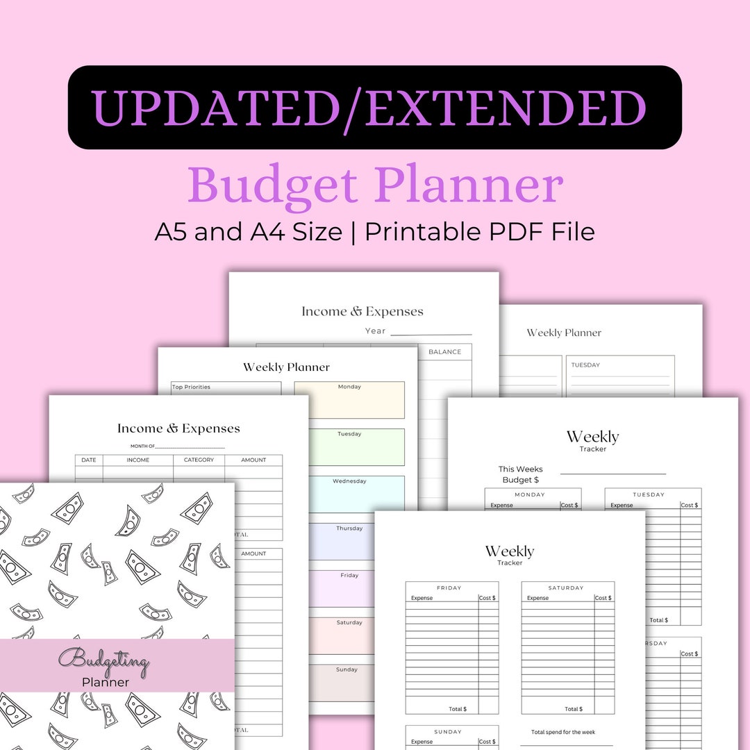 UPDATED NEW Budget Planner Bundle, Savings Tracker, Savings Challenges ...